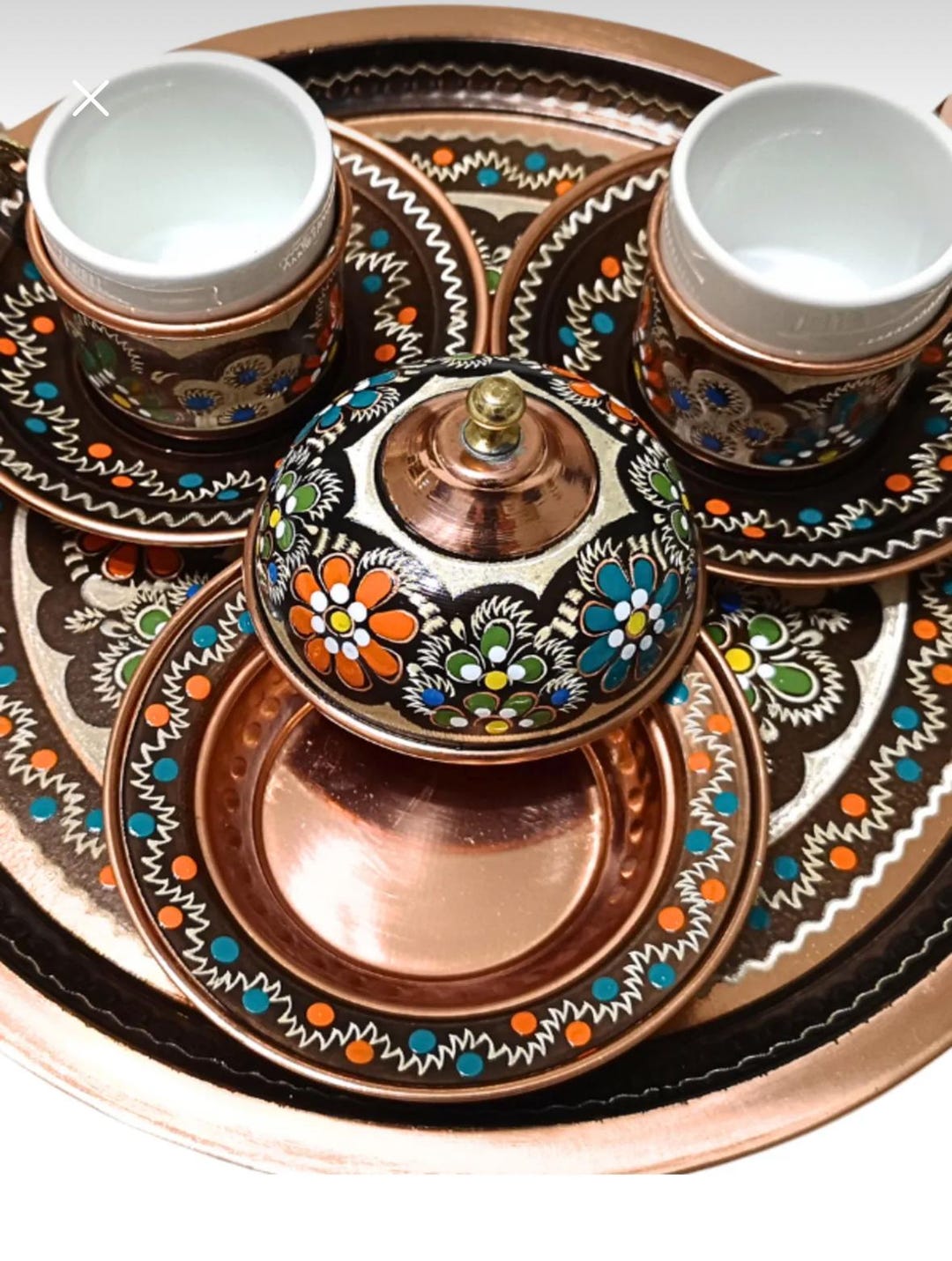 Copper Turkish Coffee Set | Copper Espresso Cup Set | Espresso Mug Set ...