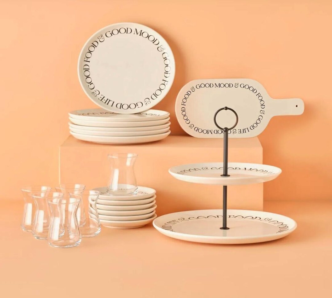 Breakfast Plate Set | Dessert Plate Set | Dessert Set | Breakfast White ...