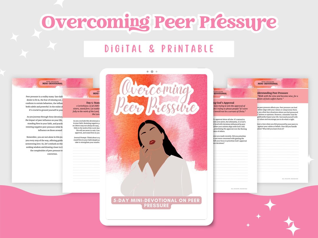 Overcoming Peer Pressure Devotional - Etsy