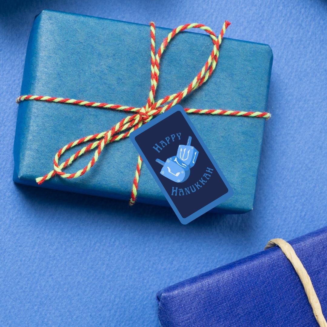 Printable Hanukkah Dreidel Gift Tag - Etsy