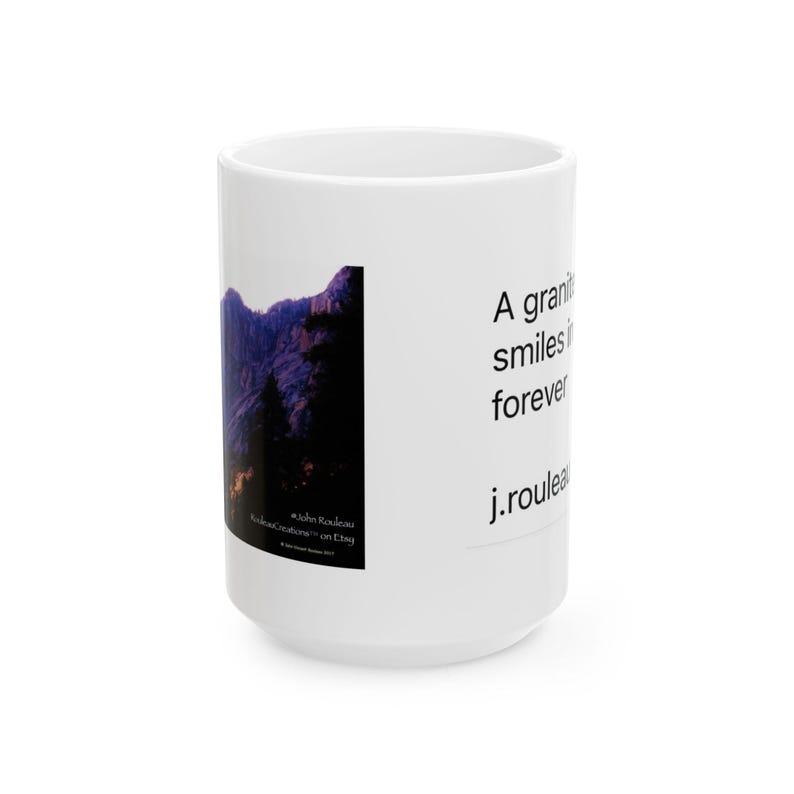Large "granite Face" Photo and Poem Ceramic Mug, (15oz). Original John ...