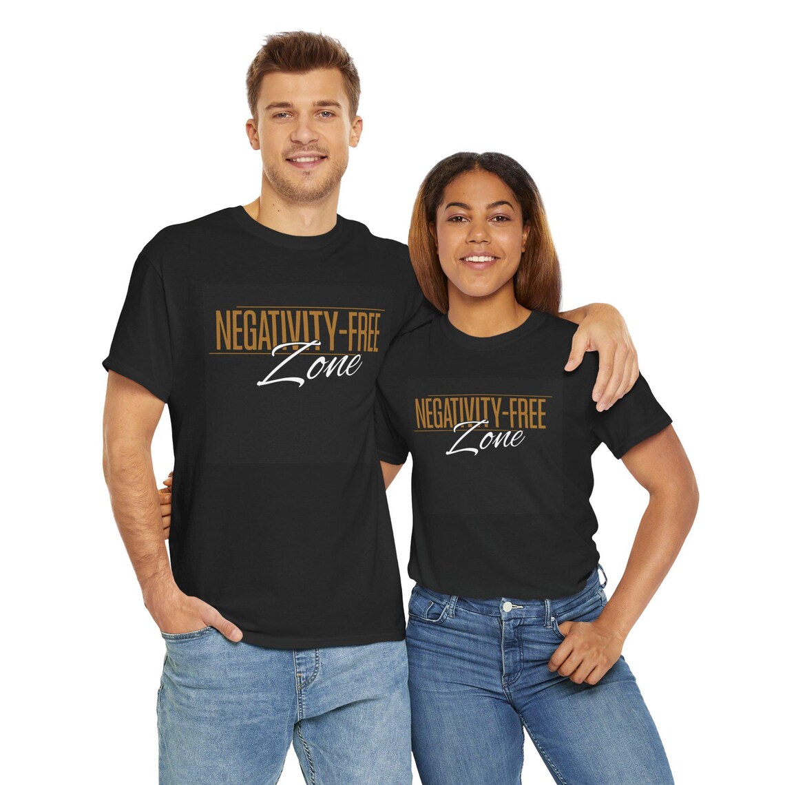 Negativity-free Zone T Shirt, Basic Black, Unisex, Positive Vibrations ...