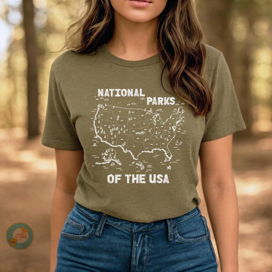 National Parks of the USA Shirt, National Parks Gift, Nature Lover Gift ...