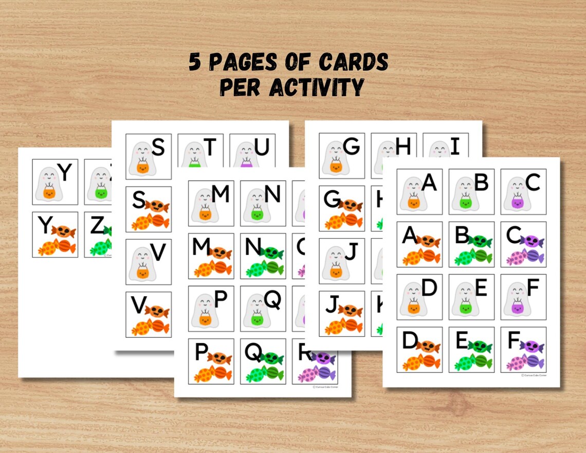 Halloween Alphabet Matching, Printable Uppercase Lowercase Letter ...