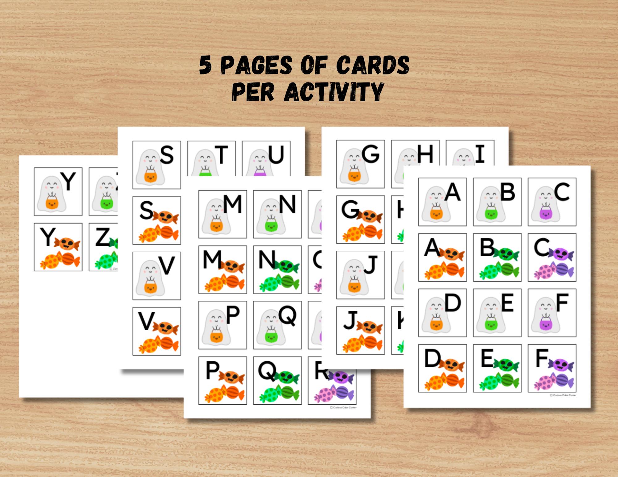 Halloween Alphabet Matching, Printable Uppercase Lowercase Letter ...