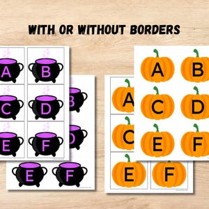 Halloween Alphabet Flashcards, October ABC Cards, Printable Learning ...