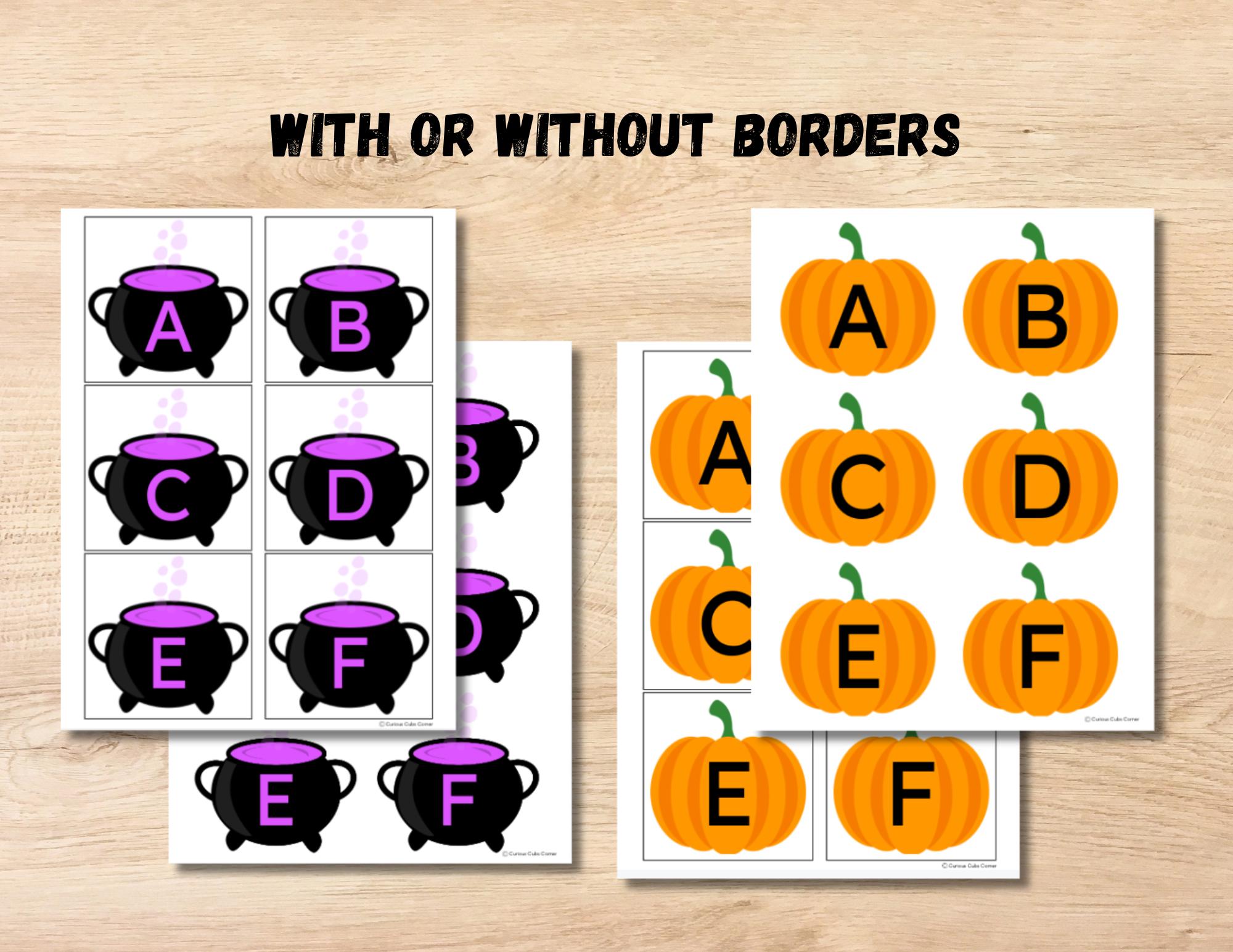 Halloween Alphabet Flashcards, October ABC Cards, Printable Learning ...