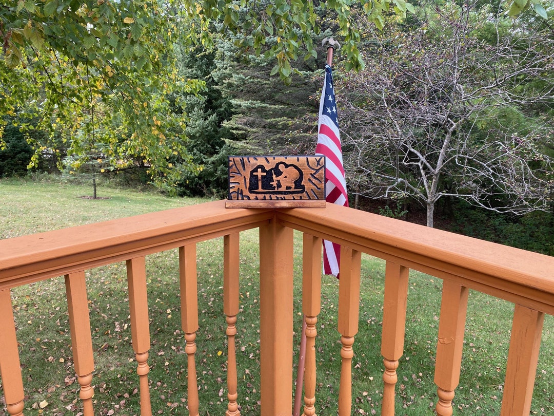 Kneeling Soldier, Cross, Heart. Bevel or Scallop Trim With or Without ...