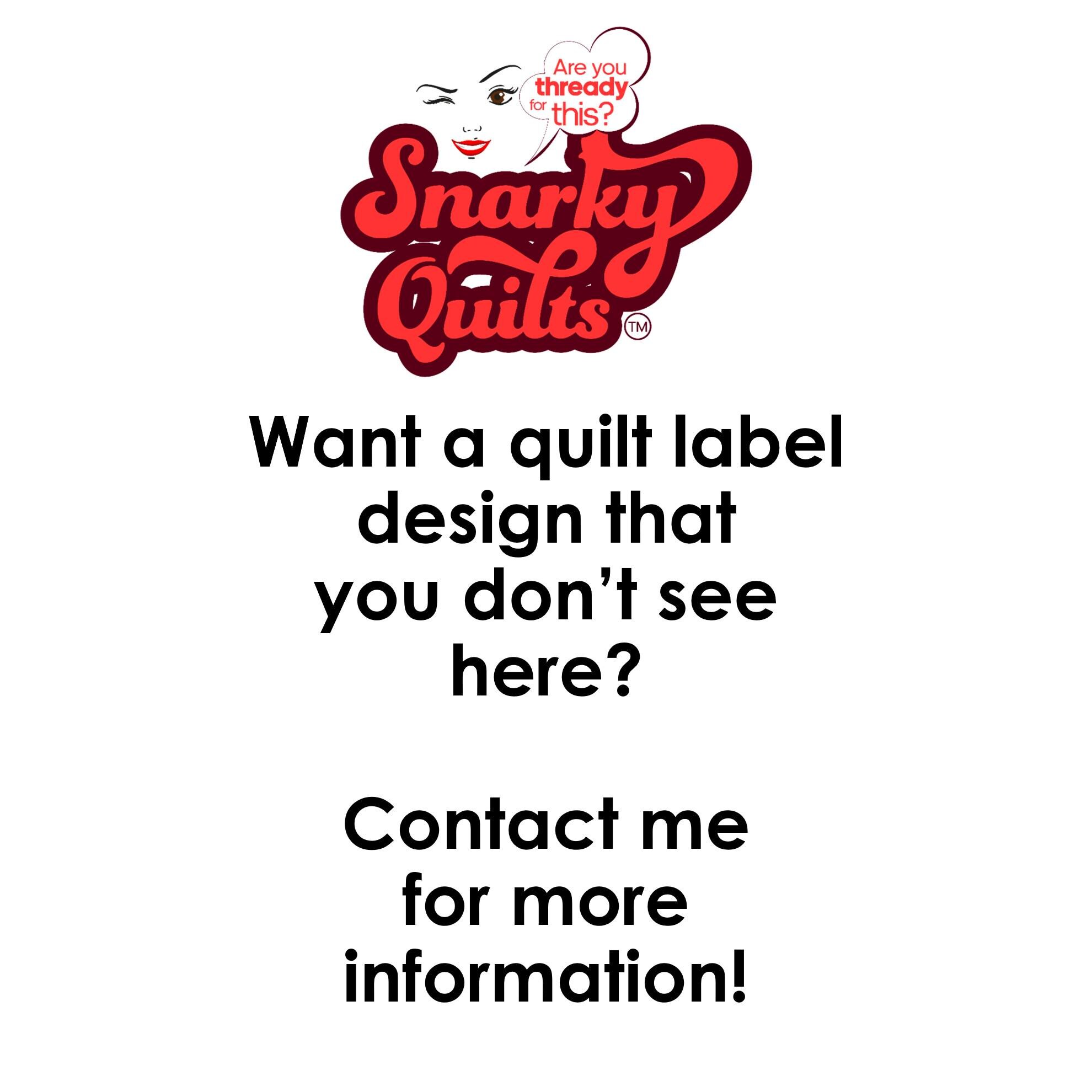 Custom Quilt Show Label - Etsy
