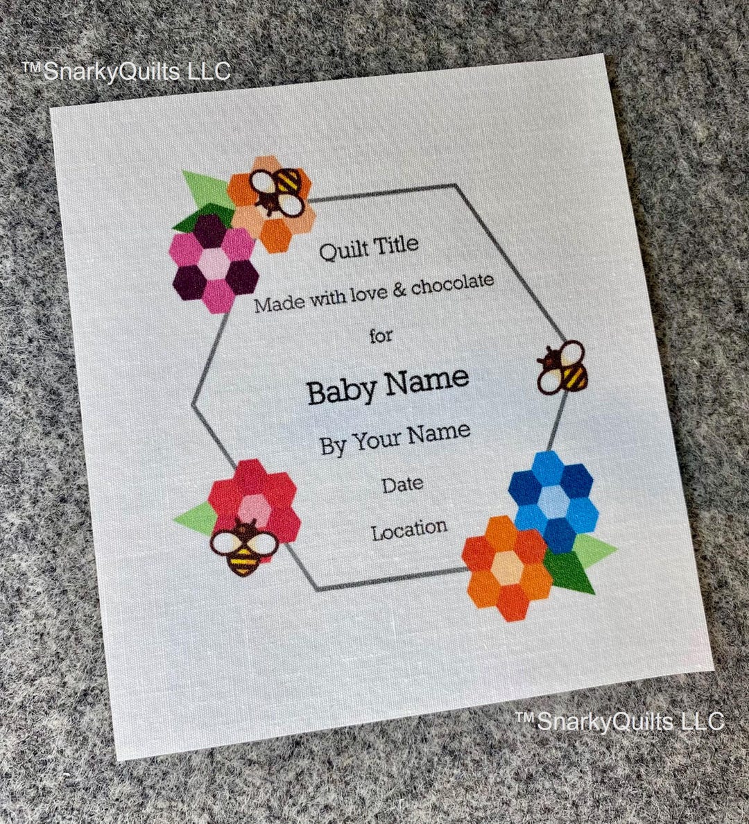 Custom Baby Quilt Label - Etsy