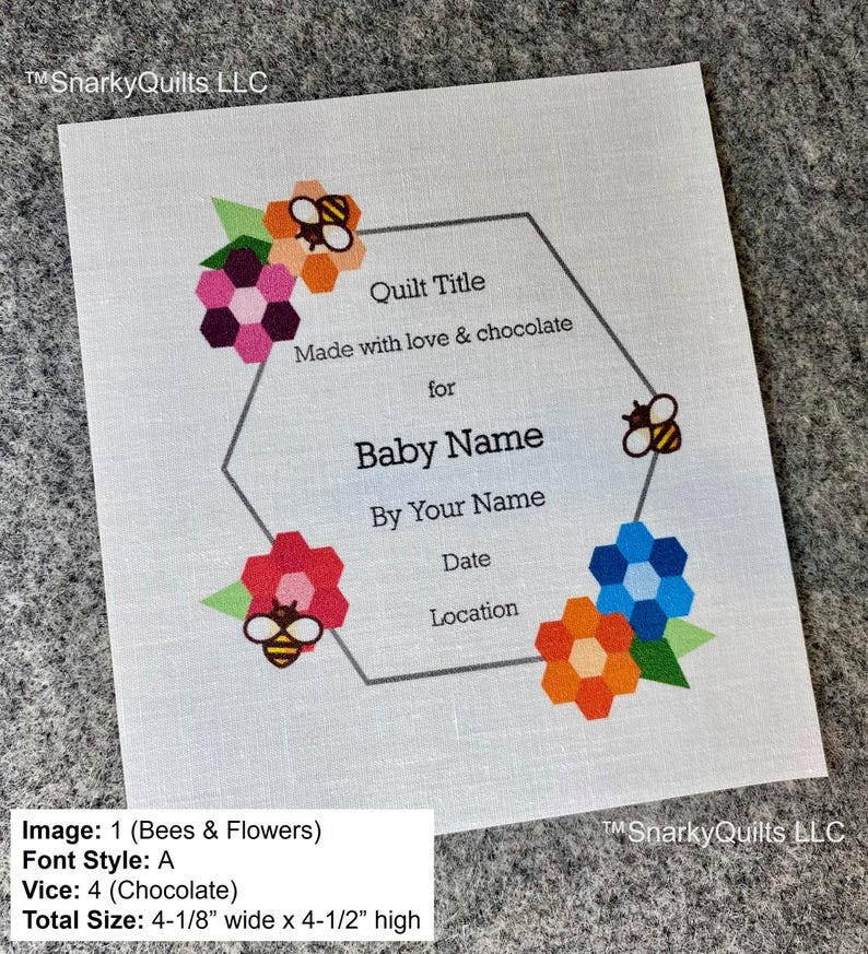 Custom Baby Quilt Label - Etsy