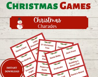 Funny Christmas Party Charades Game Family Fun Games Night Christmas ...