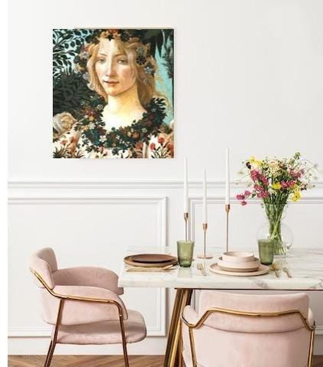 Botticelli Paint by Number Kit, LINEN Canvas, 40x50 LARGE, Frame or ...