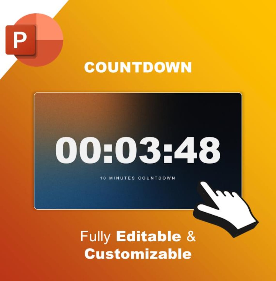 Editable Countdown Timer Powerpoint | Customizable for Presentations ...