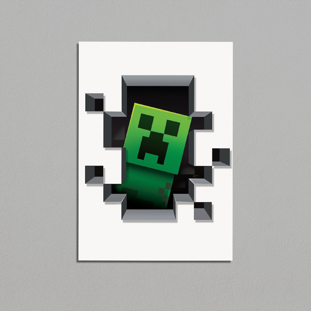 Minecraft Creeper Poster - Digital Print Download, Instant Donwload ...