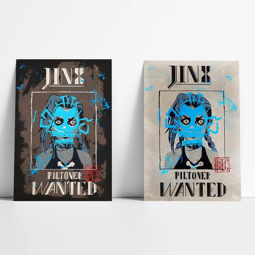 Jinx Wanted Posters - Set of 2 Digital Print Posters, Arcane League of ...