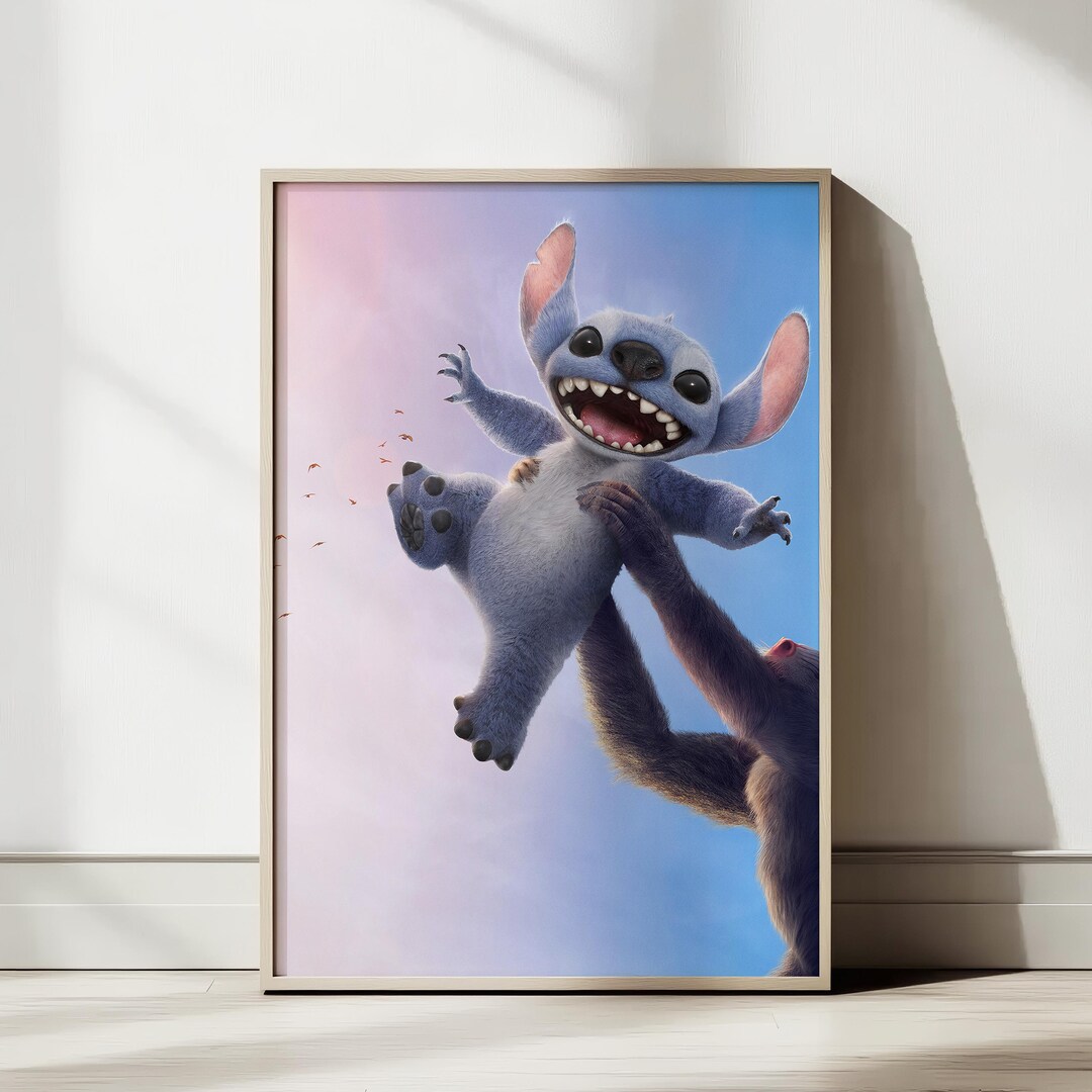 Lilo & Stitch Digital Download Poster, Cute Cartoon Wall Art, Lilo and ...