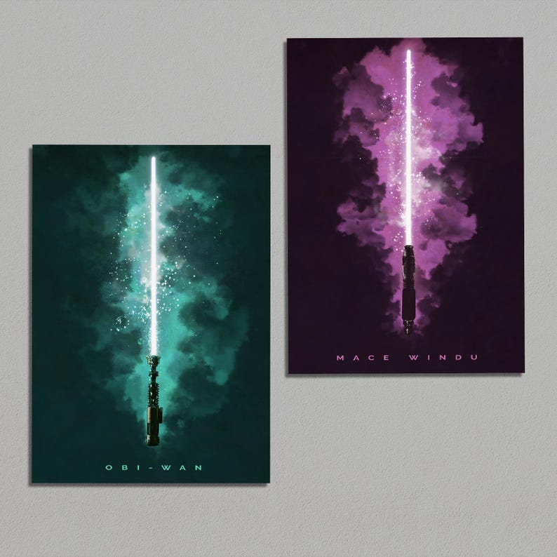 Star Wars Lightsabers Set of 6 Posters Digital Download, Anakin, Darth ...