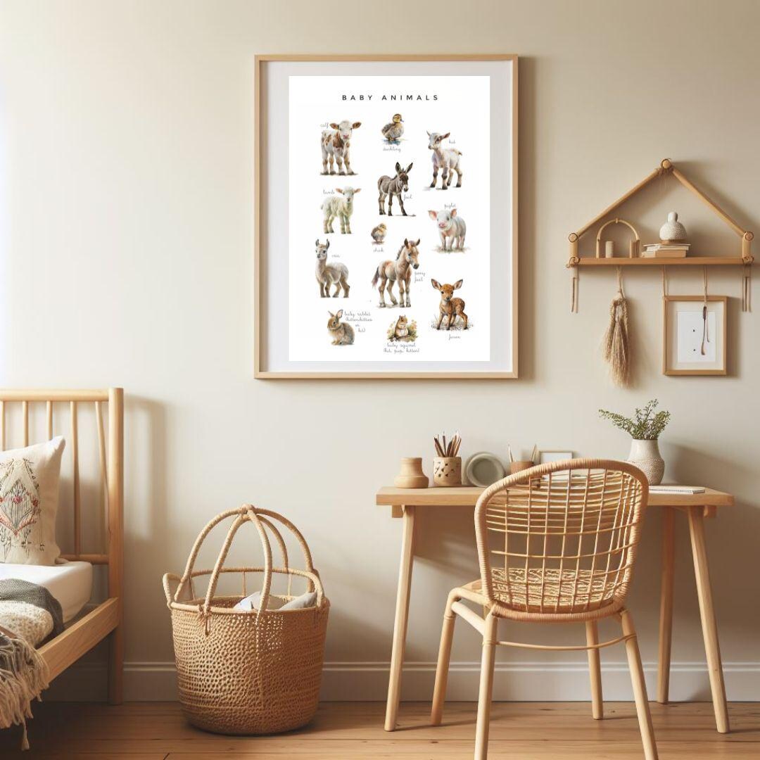 Set of 5 Animal Wall Art Posters – Instant Digital Download Prints for ...
