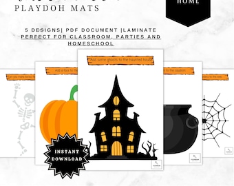 Halloween Playdough Mat Printables - Etsy