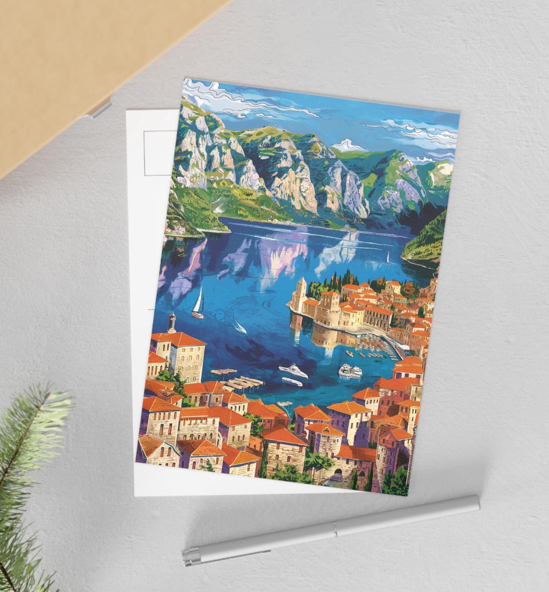 Kotor Montenegro Postcard, Travel Postcards, Souvenir Cards, Unique ...
