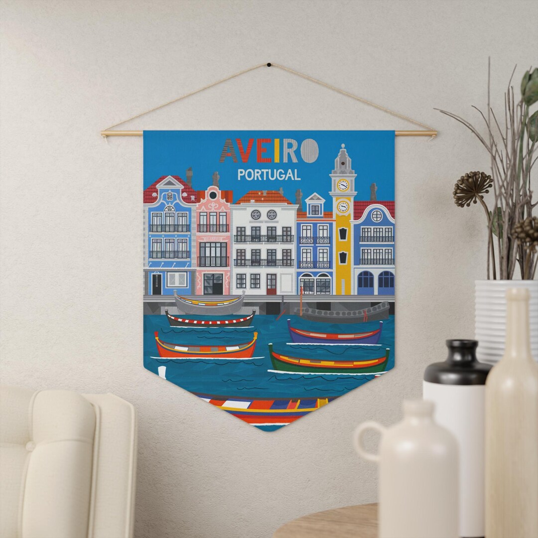 Colorful Aveiro Portugal Pennant Flag, Maritime Home Decor, Wall ...
