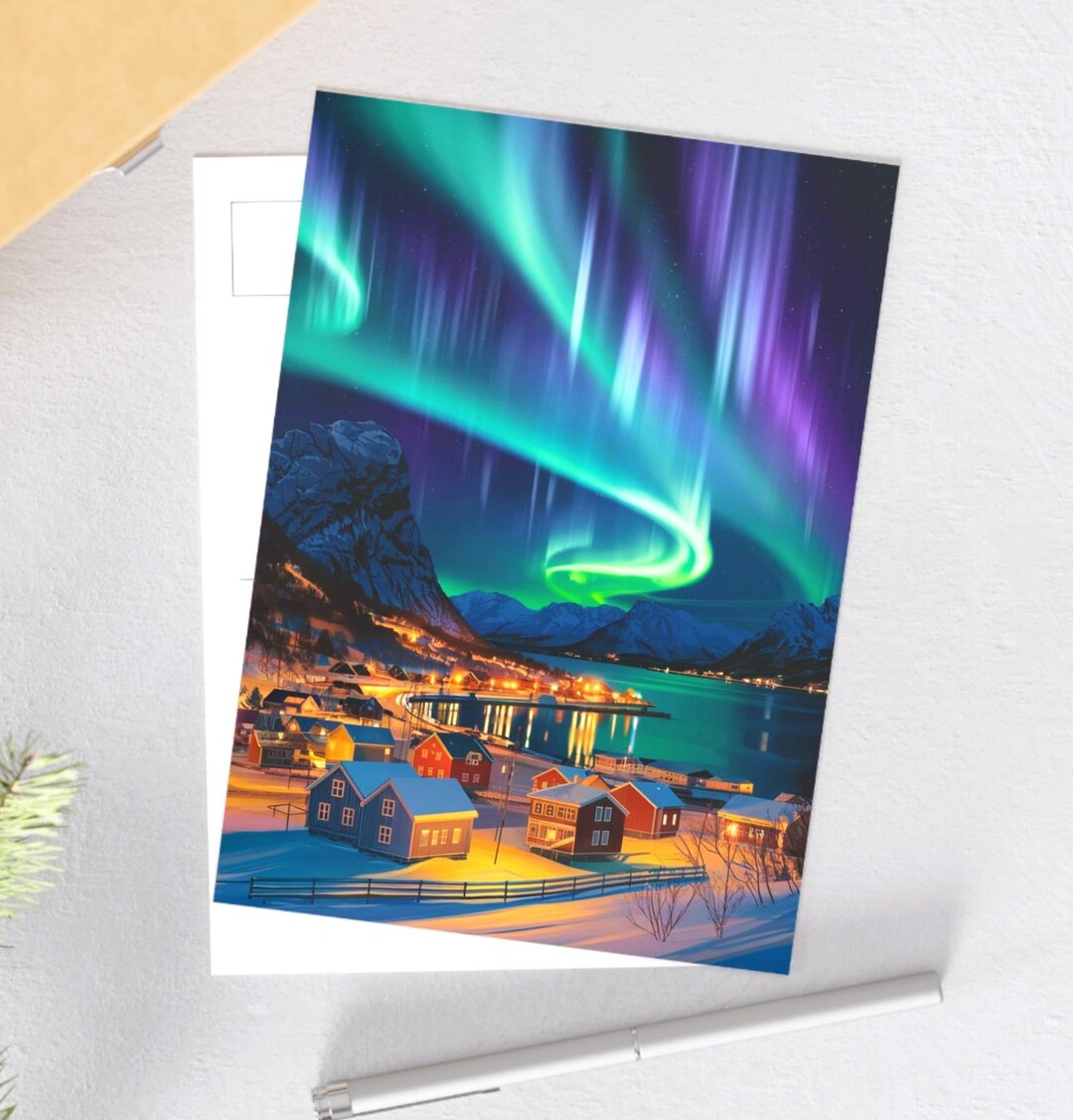 Iceland Northern Lights Postcards - Reykjavík, Iceland | Colorful ...