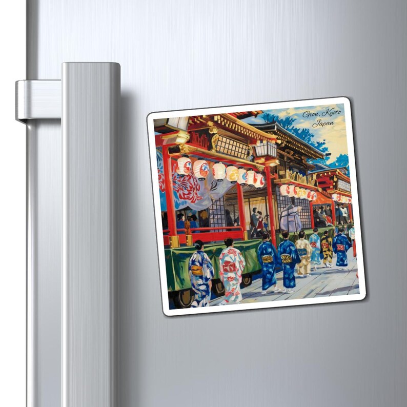 Japanese Street Scene Magnet - Vintage Art Fridge Decor, Tokyo Souvenir ...