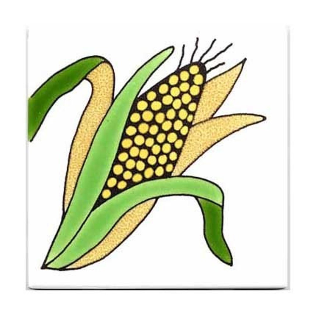 Corn for Wall Plaque, or Kitchen Backsplash Tile by Besheer Art Tile ...