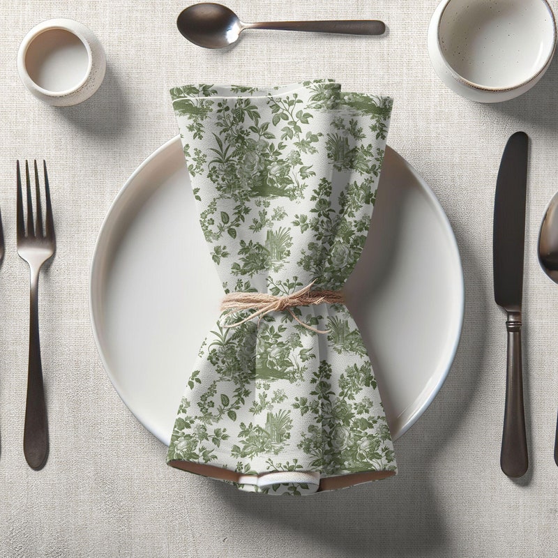 Toile Napkins - Etsy