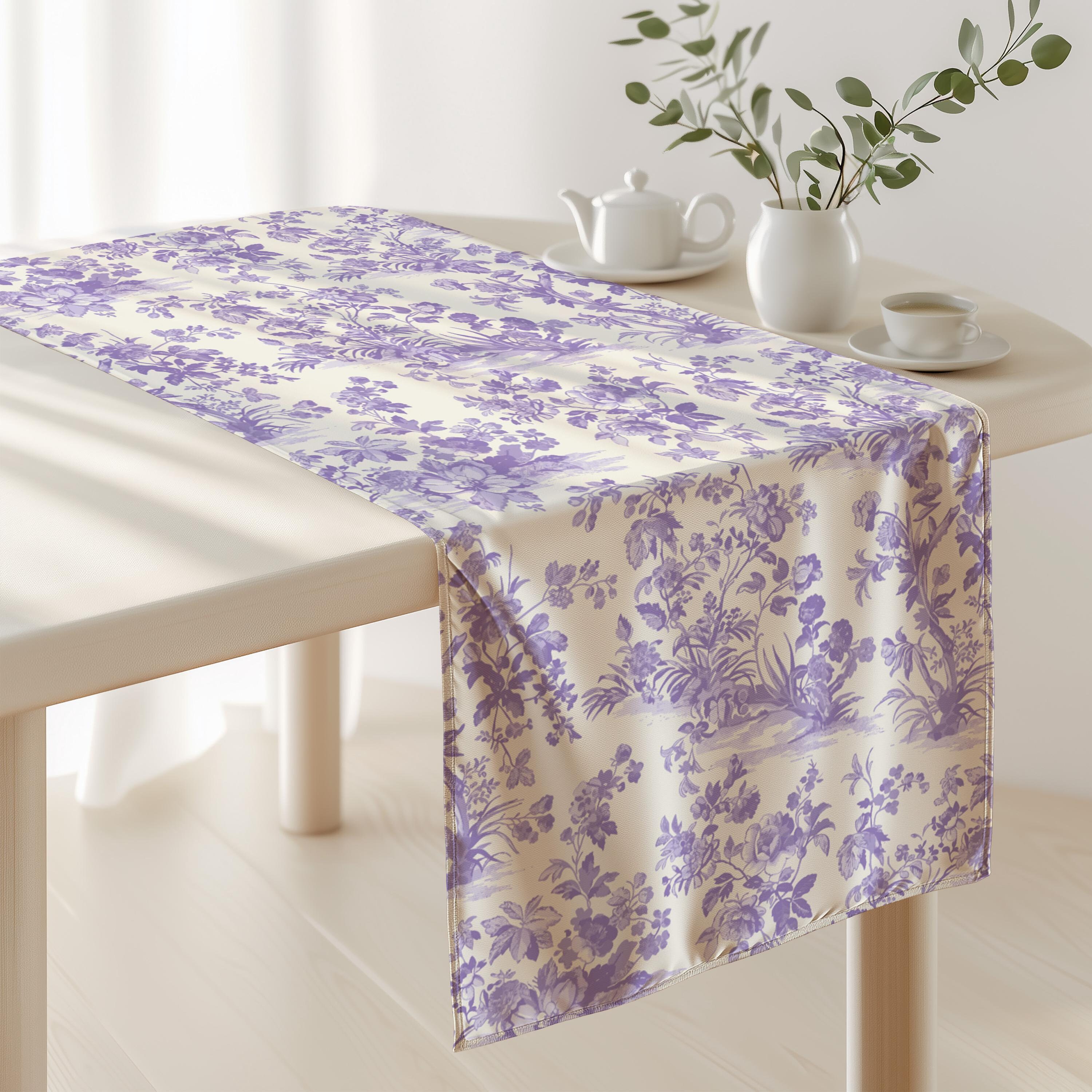 Violet French Toile Table Runner | Floral Table Runner | French Country ...