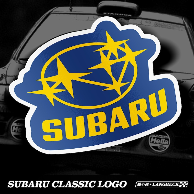 Old School Subaru Logo Vinyl Decal (3"x3.5") - Etsy
