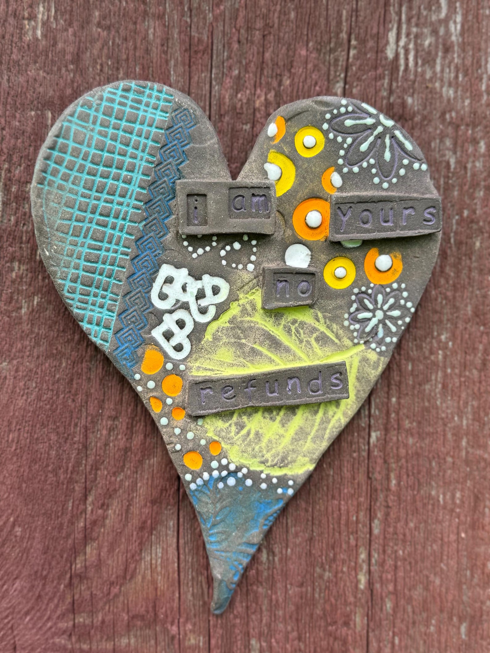 Handmade Ceramic Whimsical Heart Wall Art - Etsy