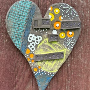 Handmade Ceramic Whimsical Heart Wall Art - Etsy