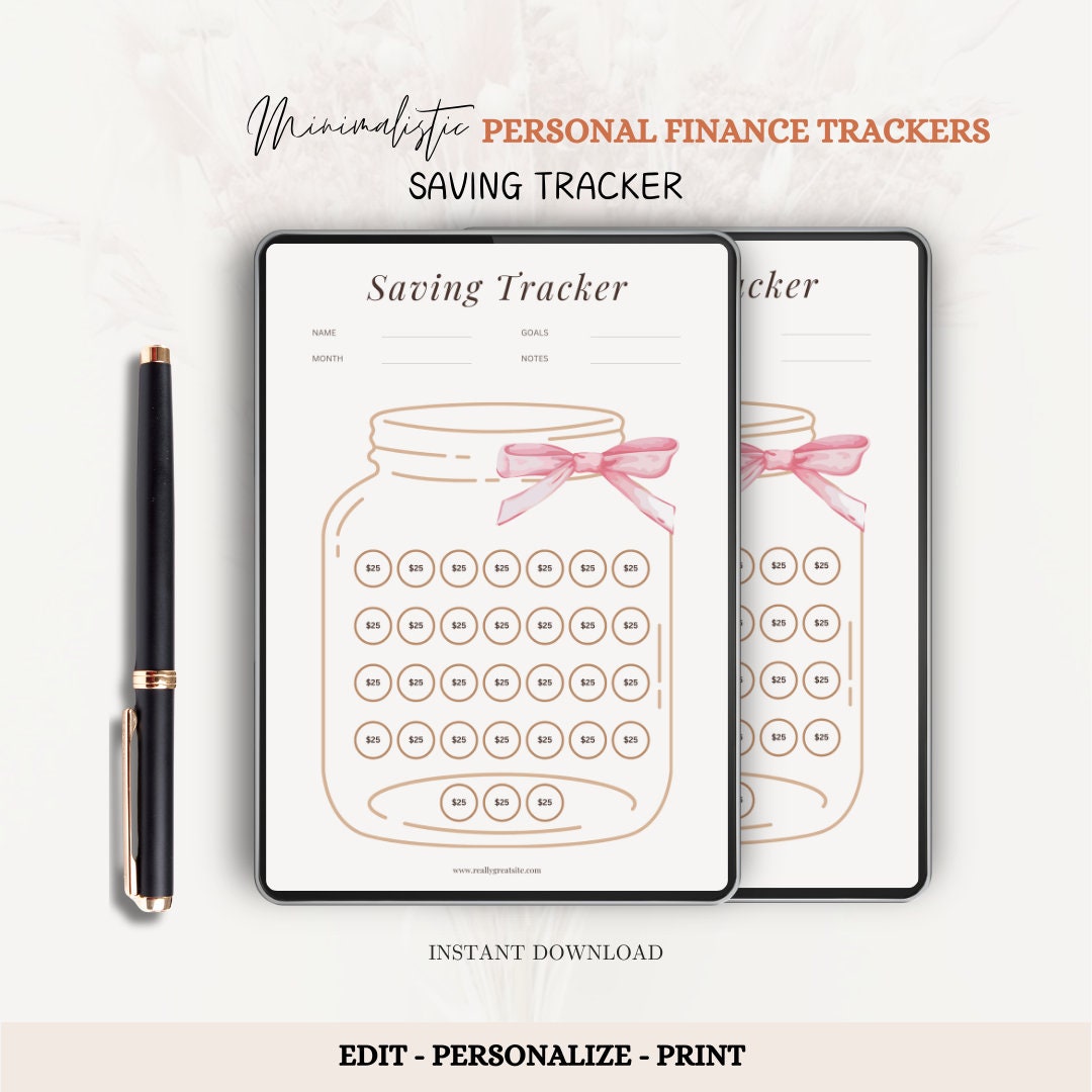 Savings Tracker Printable, Saving Goal Plan, Savings Tracker, Finance ...