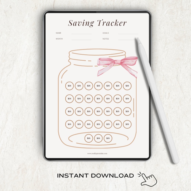 Savings Tracker Printable, Saving Goal Plan, Savings Tracker, Finance ...