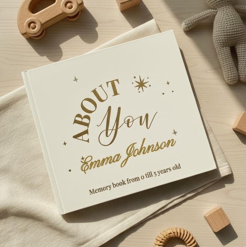Personalized Baby Memory Book & Newborn Photo Album • Pregnancy Journal ...