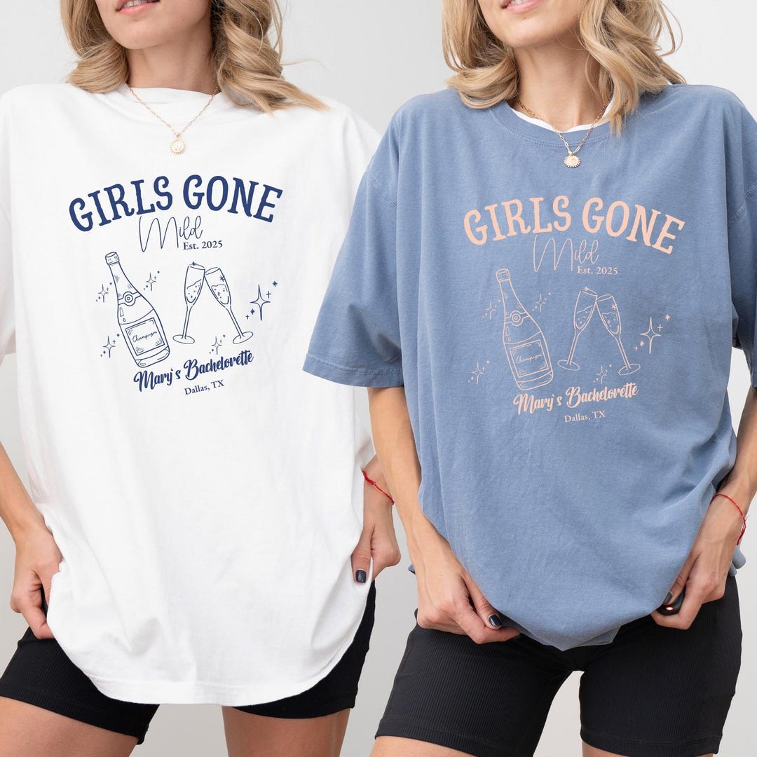 Comfort Colors Girls Gone Mild Bachelorette Party Shirts, Luxury Bach ...