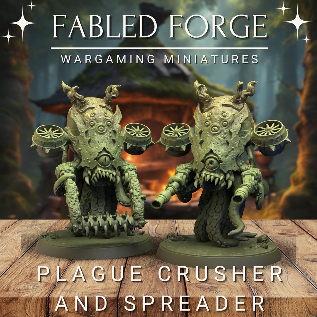 Plague Crusher and Spreader | Resin 3D Printed | Base Included (sized ...