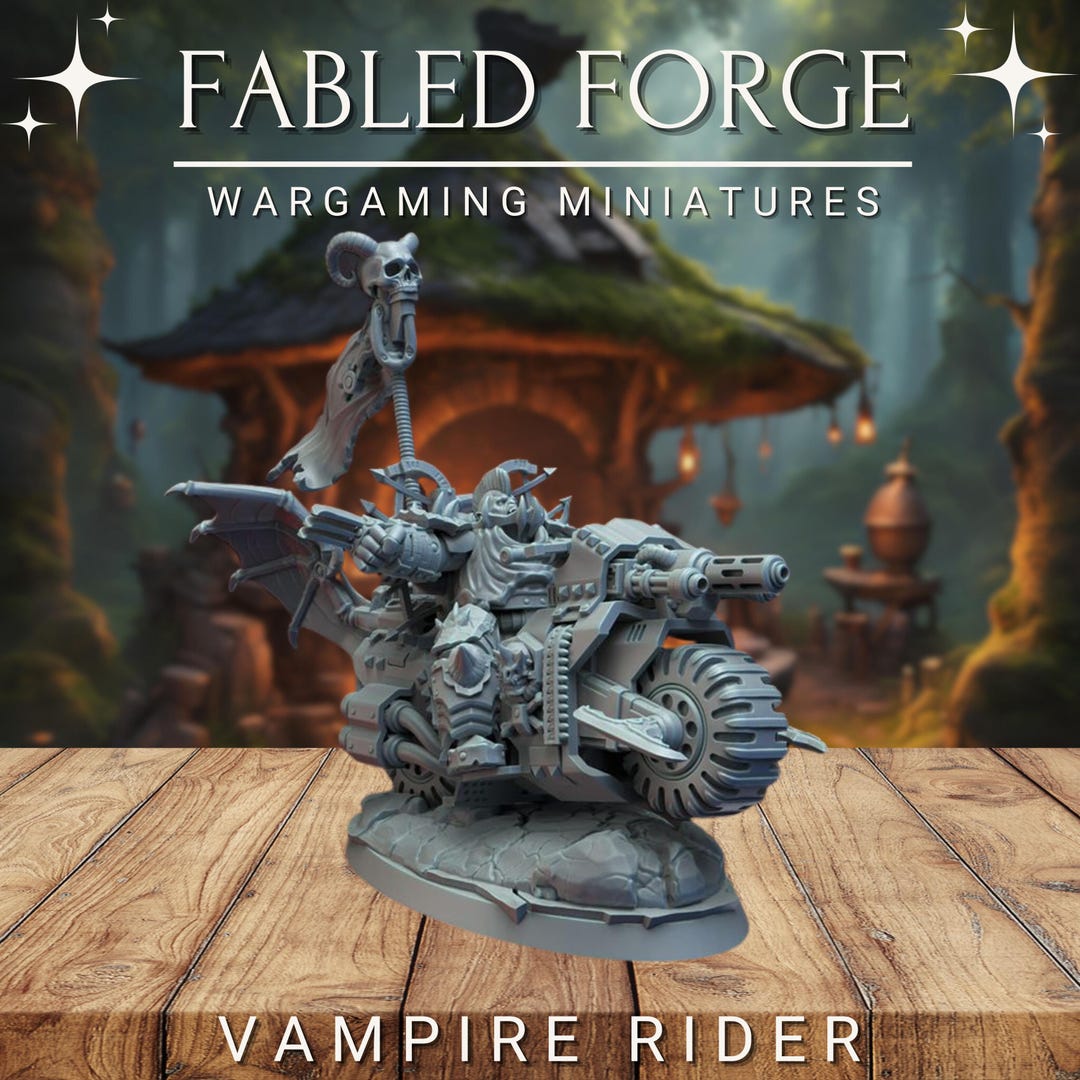 Vampire Rider | Wargaming Model | Resin 3D Printed | Base Included ...