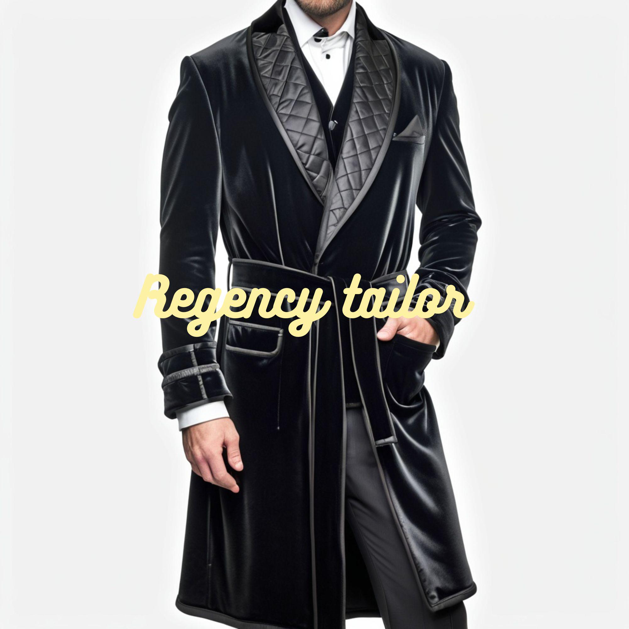 Men's Luxurious Black Velvet Smoking Jacket With a Touch of Classic ...
