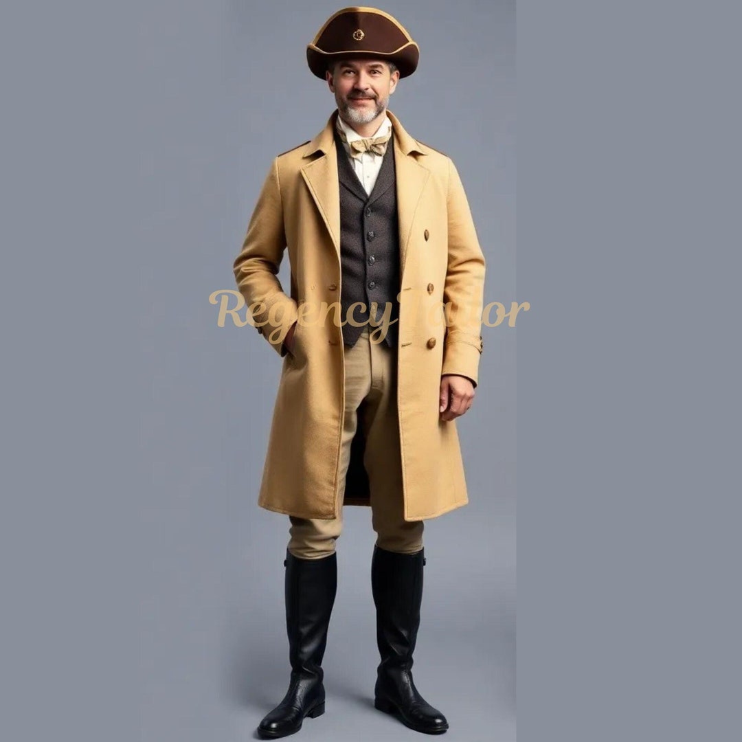 Men's Skin Wool Regency Coat A Refined Blend of Classic Style Regency ...