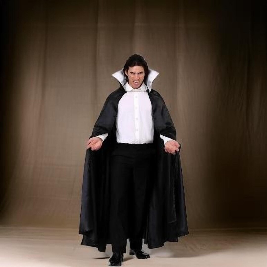 Men's Black Wool Vampire Cape: Costume Duster Coat - Etsy