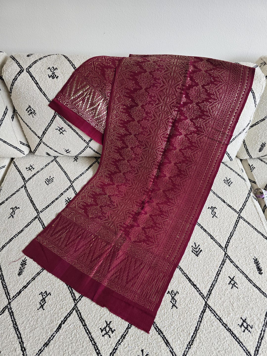 Songket Silver Thread Cloth Indonesia - Etsy