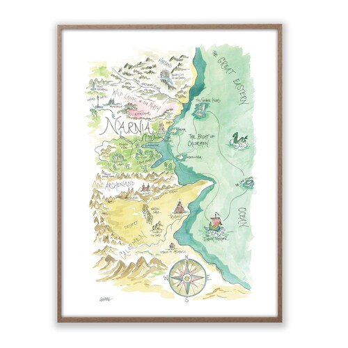 Peter Rabbit Watercolor Map Art Print Easter - Etsy