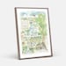 Peter Rabbit Watercolor Map Art Print Easter - Etsy