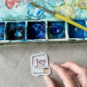 Joy of Cooking Watercolor Art Sticker Mothers Day Chef - Etsy