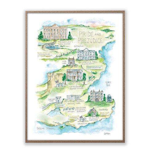 Anne of Green Gables and Avonlea Watercolor Map Art Print - Etsy