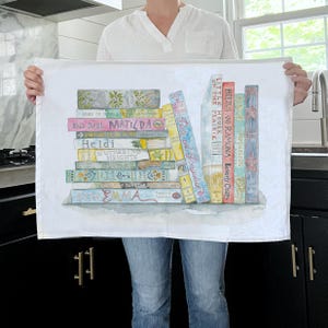 Book Stack for Women and Girls Tea Towel - Etsy