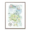 Peter Rabbit Watercolor Map Art Print Easter - Etsy
